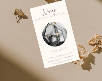 Waxing Aftercare Card for Clients - Etsy