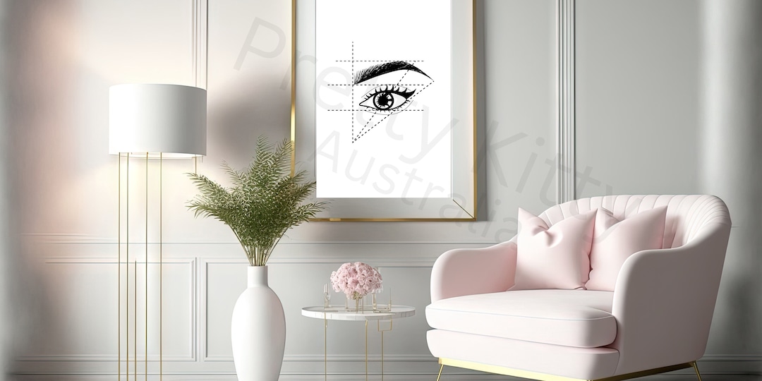 Eyebrow Wall Art - Eyebrow Mapping - Digital Prints - Salon Decor ...
