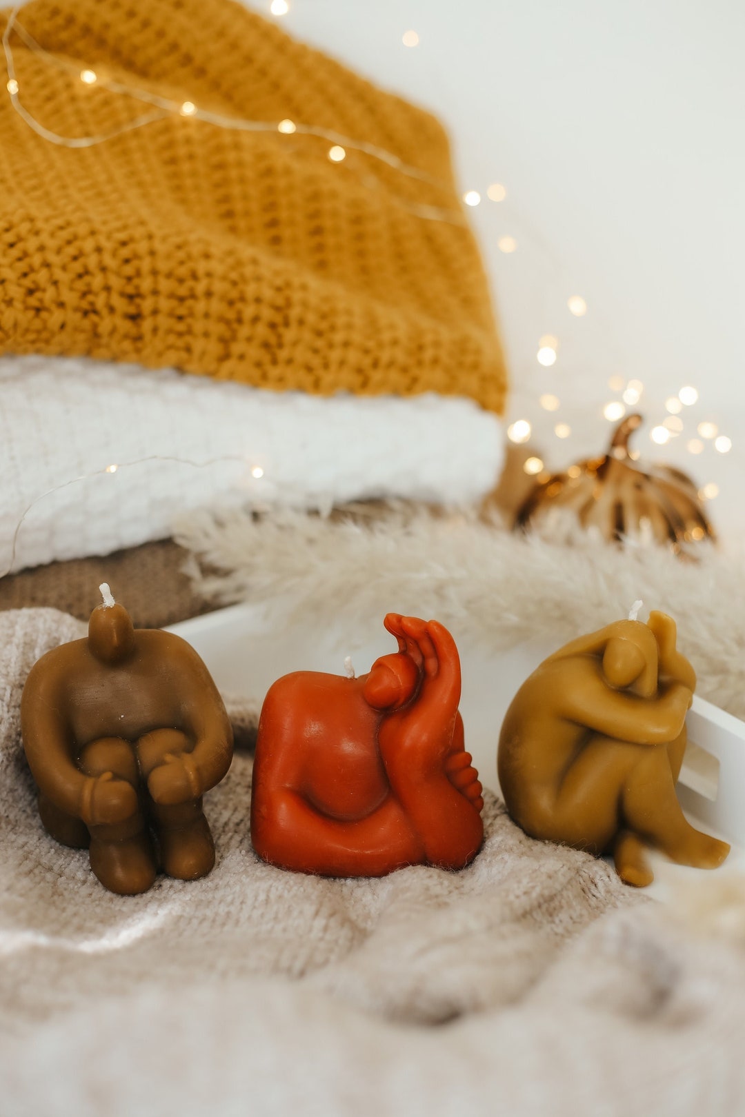 Body Shape Beeswax Candles, Women Body Shape, Abstract Shaped Candles ...