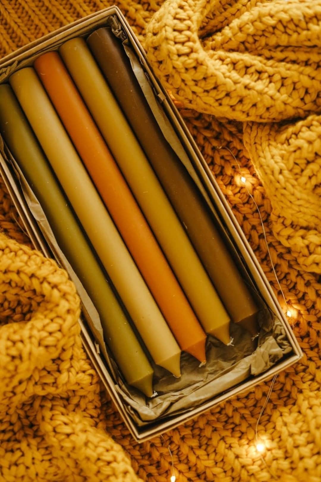 Tall Boho Candle, Beeswax Tapers, Fall Colored Taper Candles, Autumn ...