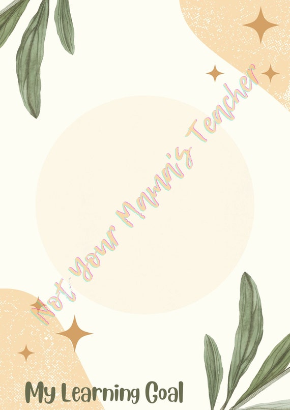 Cute Printable Learning Goal Templates - Etsy España