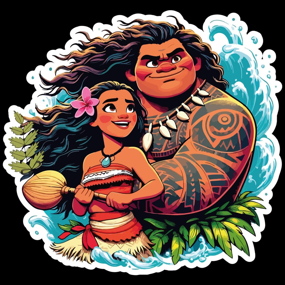 Moana and Maui+cutcontour Cut File (digital Printing) - Etsy