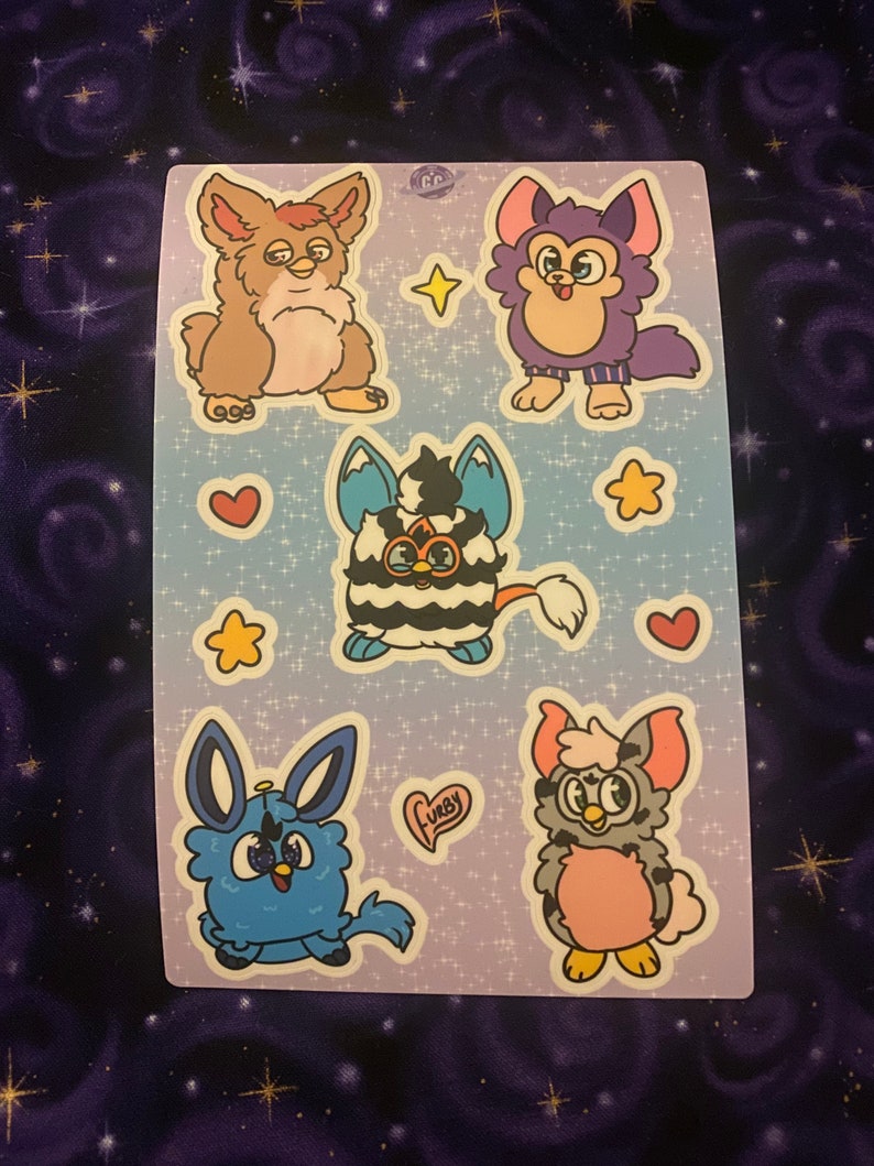 Furby Sticker Sheet || Stickers for Journal, Laptop, Waterbottle - Etsy