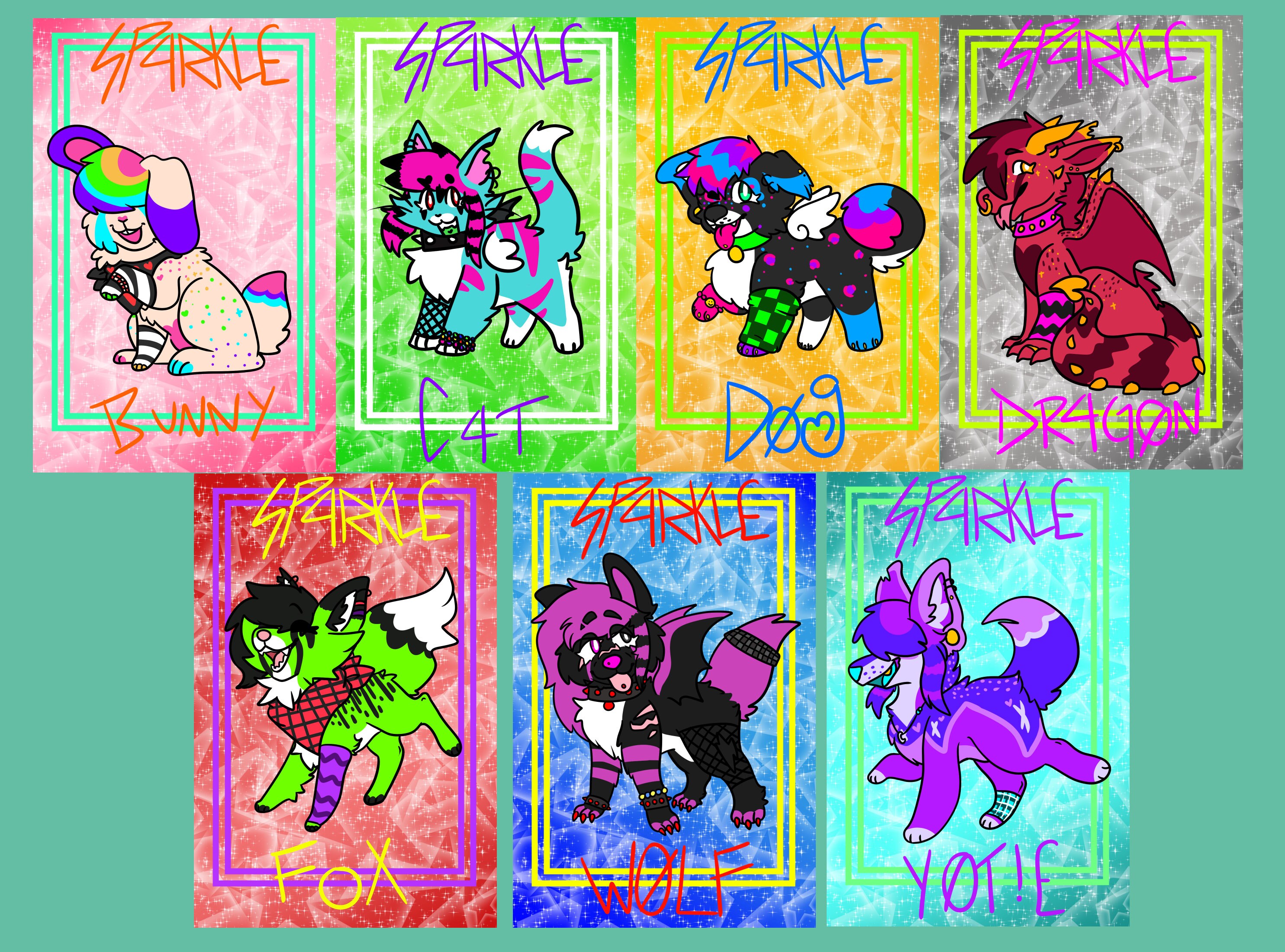 Sparkle Animal Furry ID Badges Multiple Species, More Always Added ...