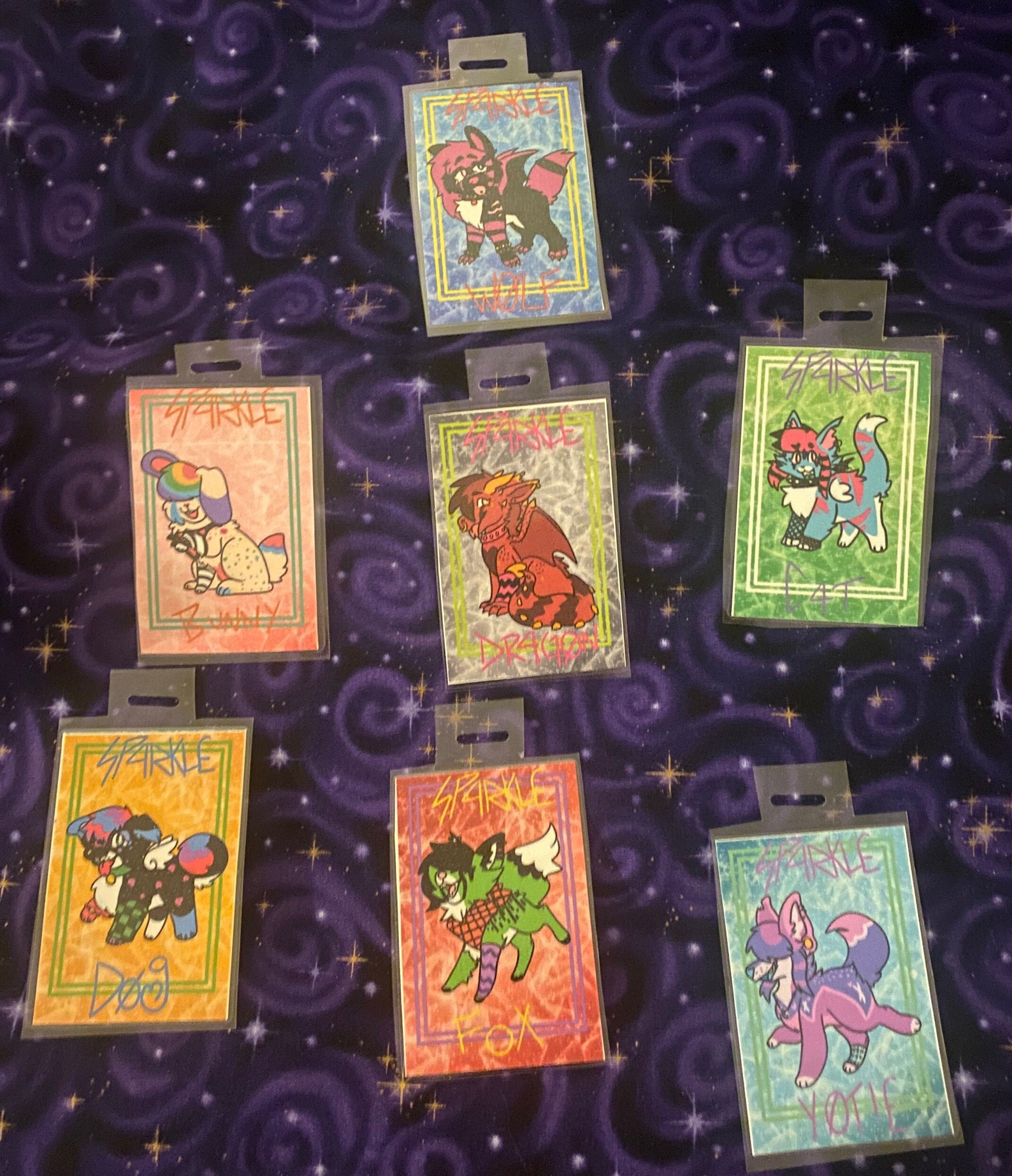 Sparkle Animal Furry ID Badges Multiple Species More Always - Etsy