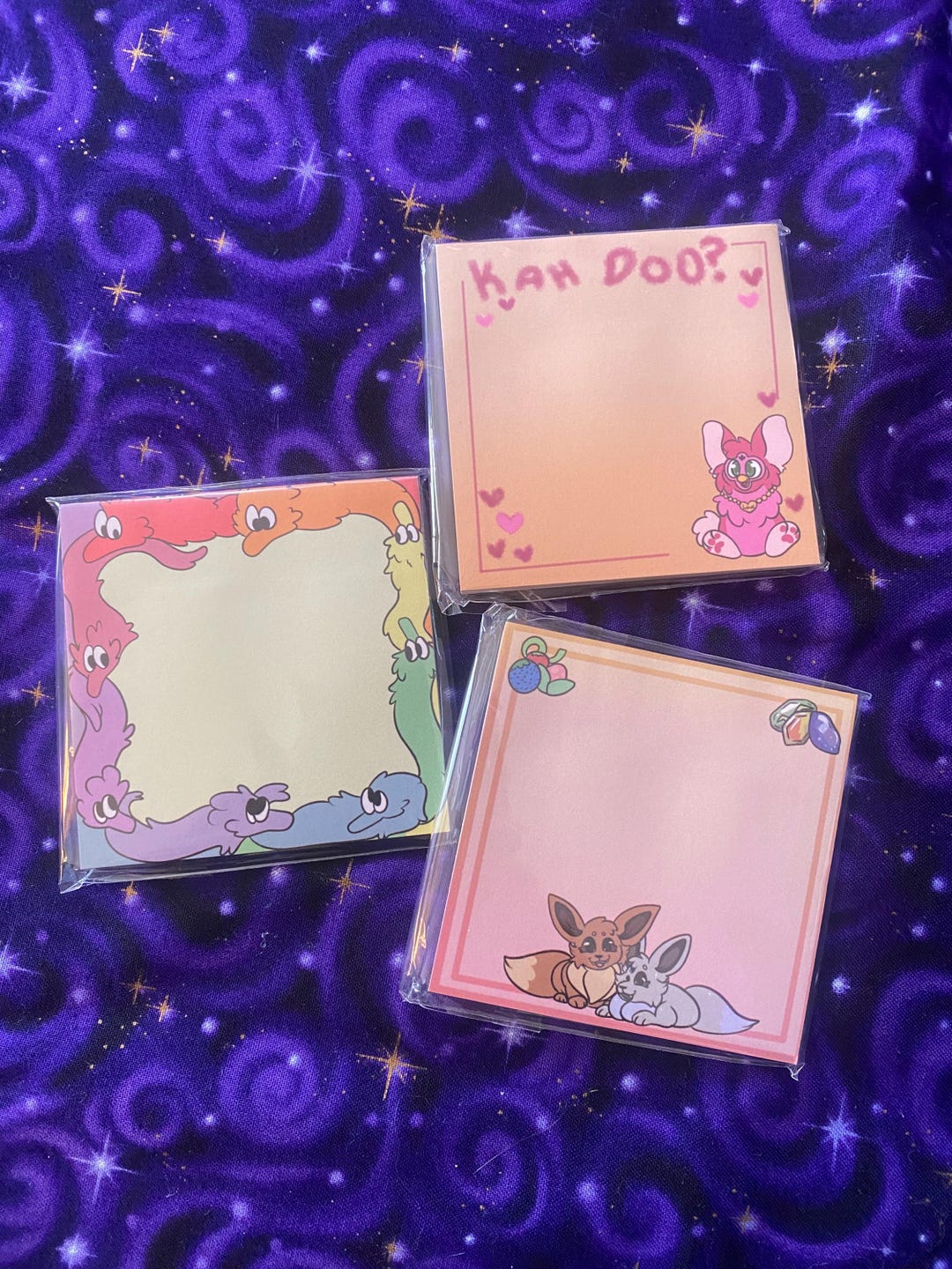 Variety Sticky Notes - Pokemon, Worm on a String, Furbies - Etsy