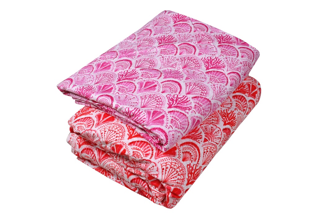 Shell Printed Cotton Fabric, Soft Fabric Cloth by Meter, 100 % Pure ...