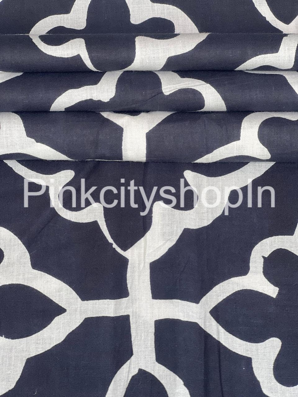 Black & White Cotton Fabric, Tile Pattern Fabric, Fabric by the Yard ...