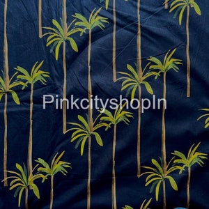 Palm Fronds Leaf Tree Fabric Tropical Leaves Material for Curtains ...