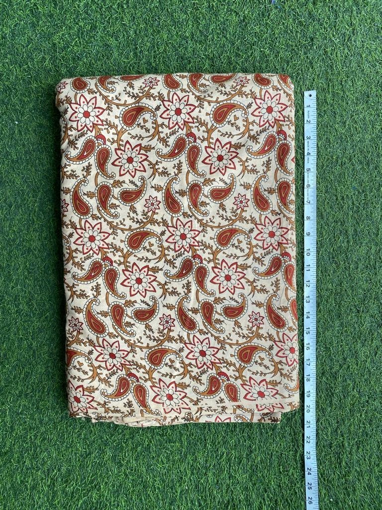 Beautiful Kalamkari Block Printed Fabric, Indian Soft Cotton Fabric by ...