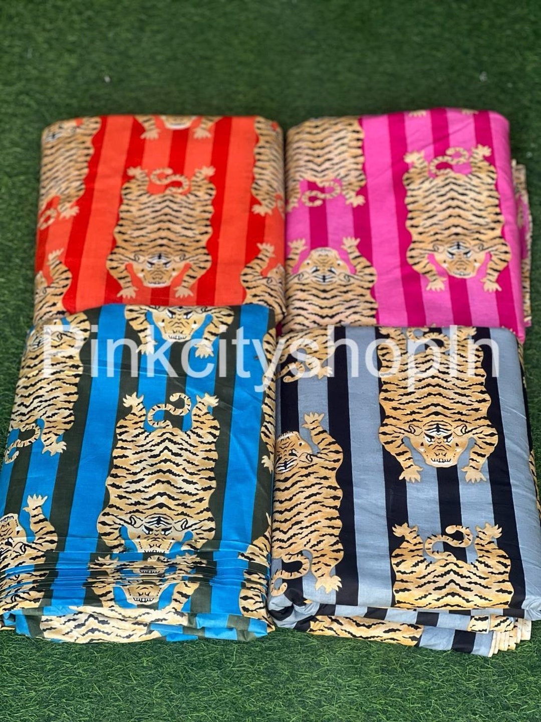 Tibetan Tiger Print Hand Printed Fabric by the Yard, Kids and Boho ...