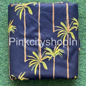 Palm Fronds Leaf Tree Fabric Tropical Leaves Material for Curtains ...