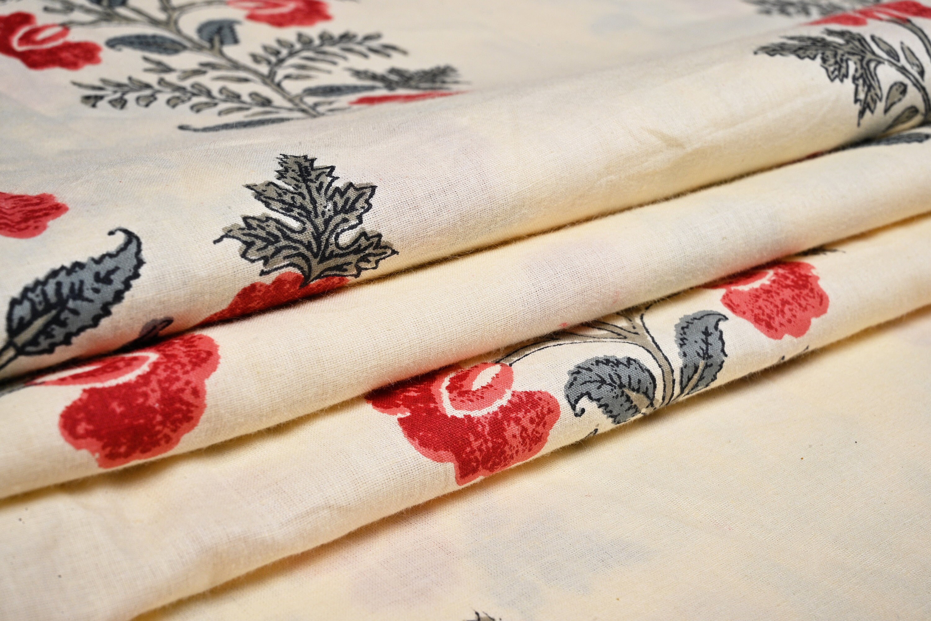 Mughal Print Block Print Cotton Fabric Women Dress Making - Etsy