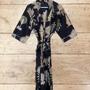 Kimono Robes, Palm Tree Indian Kimono Robe, Handmade Robe, Bridesmaid ...