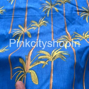 Palm Fronds Leaf Tree Fabric Tropical Leaves Material for Curtains ...