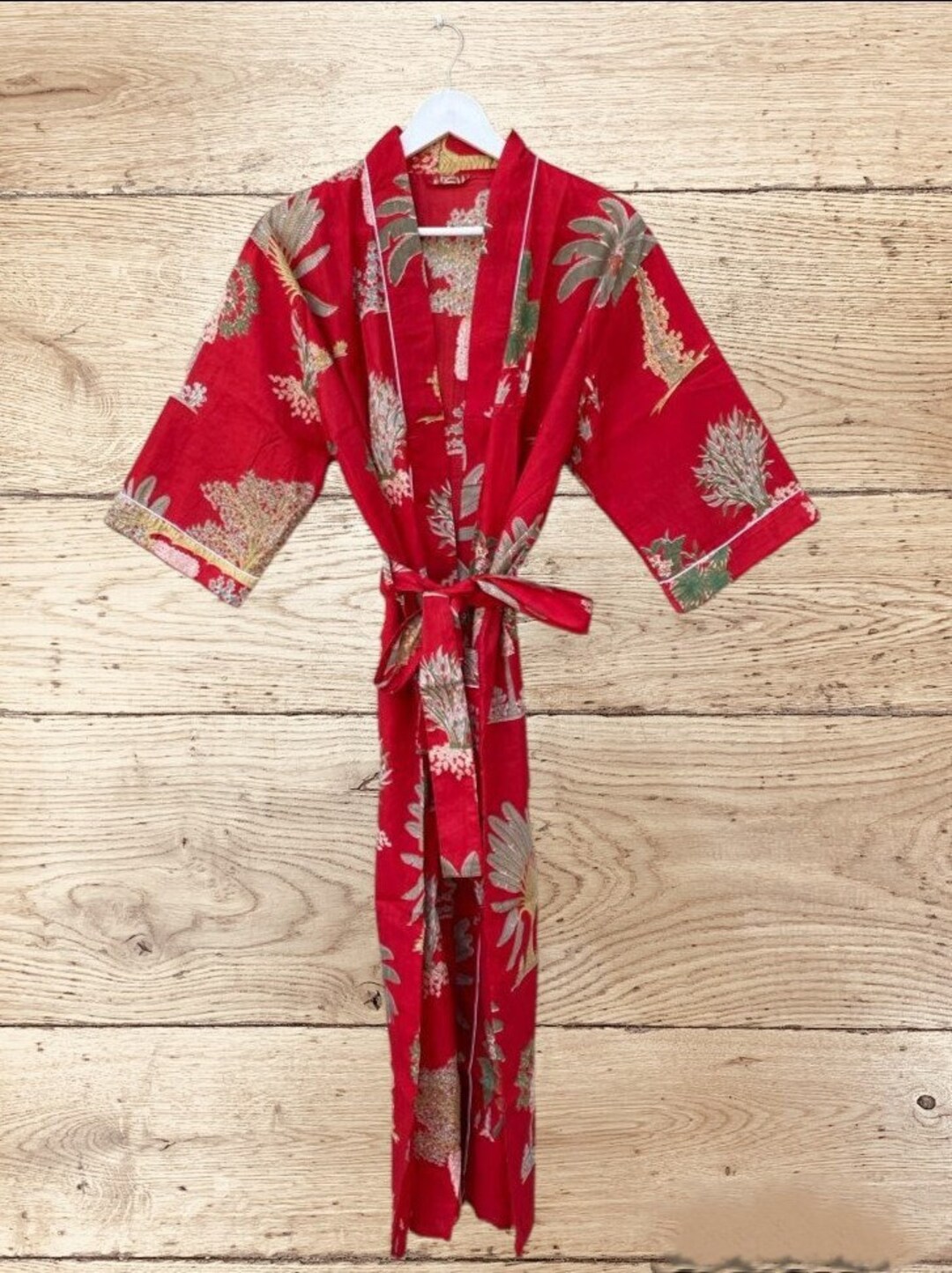 New Palm Tree Kimono Robes, Bridal Party Robe, Kimono Cardigan, Beach ...