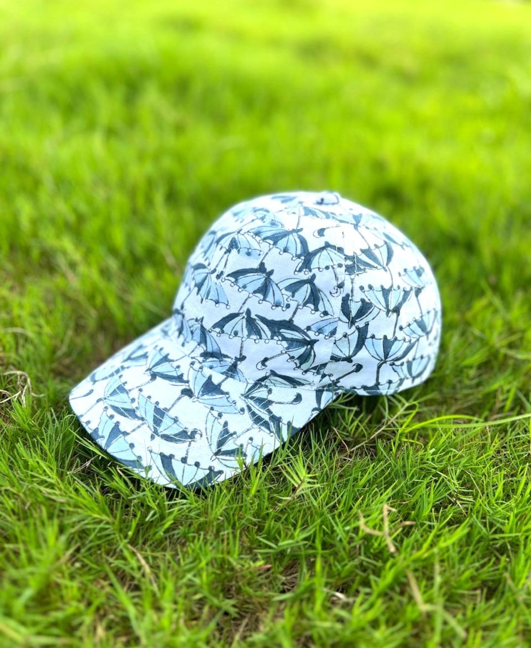Hand Block Printed Cotton Cap: Lightweight Unisex Travel Hat - Etsy