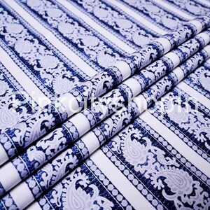 Cotton Border Stripe Fabric, Dress Material Cotton Fabric, Soft Summer ...