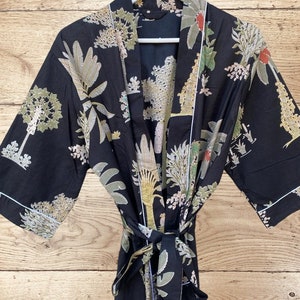 New Palm Tree Kimono Robes, Bridal Party Robe, Kimono Cardigan, Beach ...