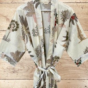 New Palm Tree Kimono Robes, Bridal Party Robe, Kimono Cardigan, Beach ...