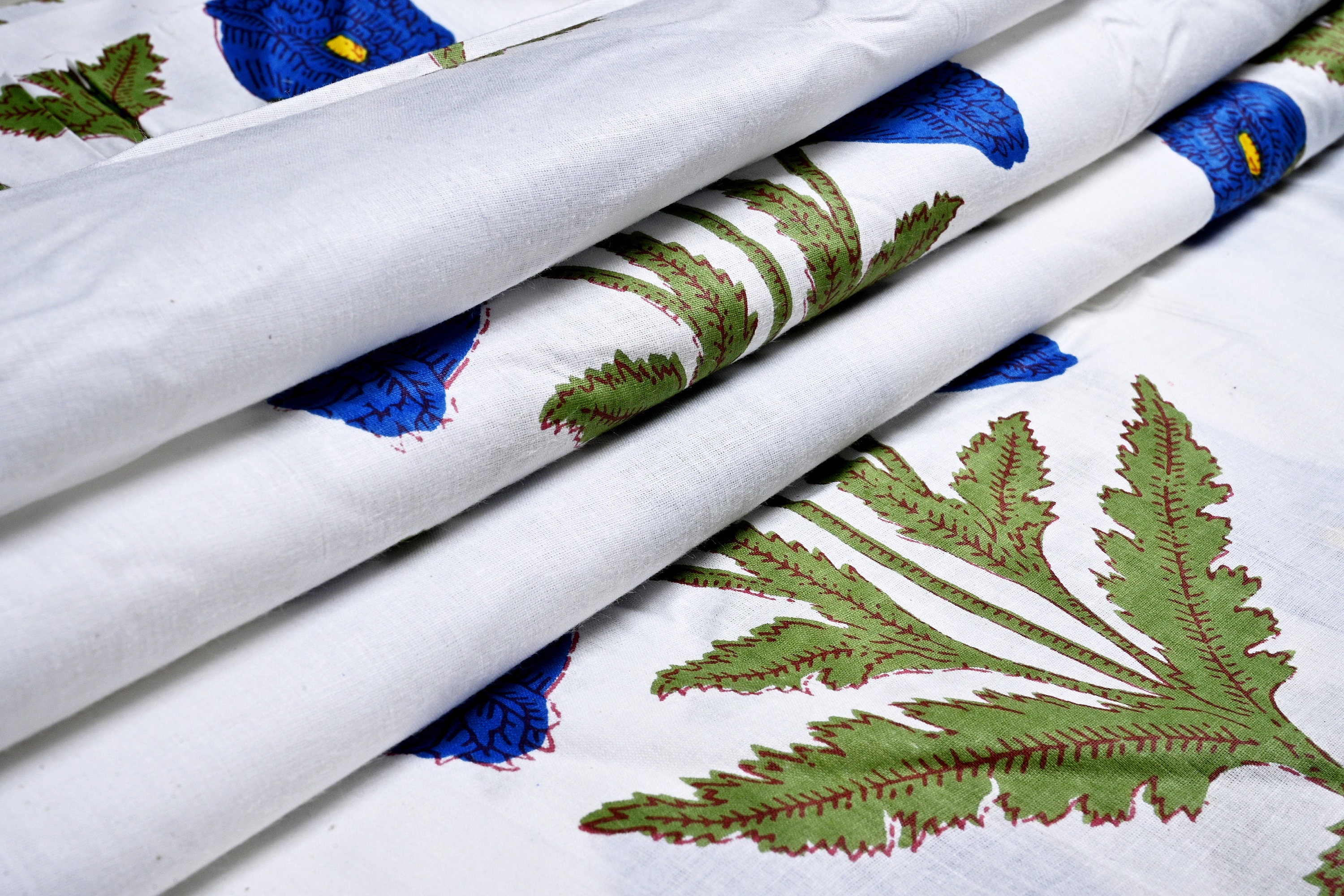 Mughal Flower Block Print Fabric Girls Dress Making Voile - Etsy