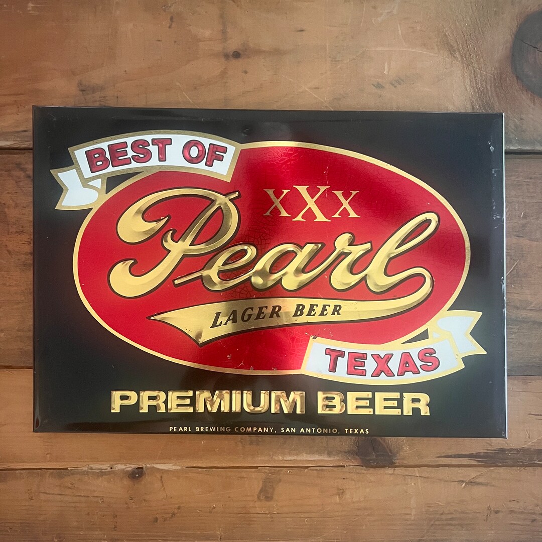 1970s Pearl Beer Texas Tin Easle Back Embossed Sign - Etsy