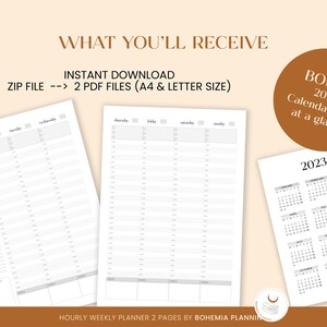 Half Hour Weekly Planner Printable Week on 2 Pages Undated Organizer ...