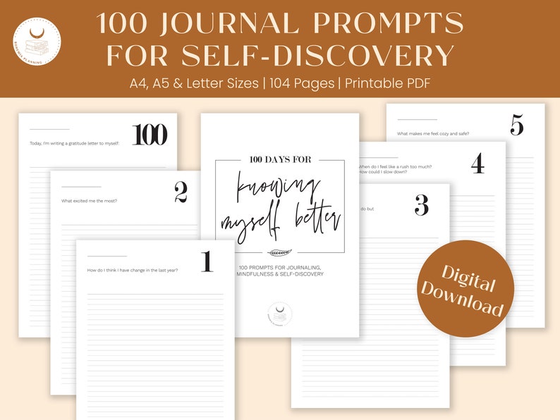 100 Journal Prompts for Self-discovery & Mental Health Beginners ...