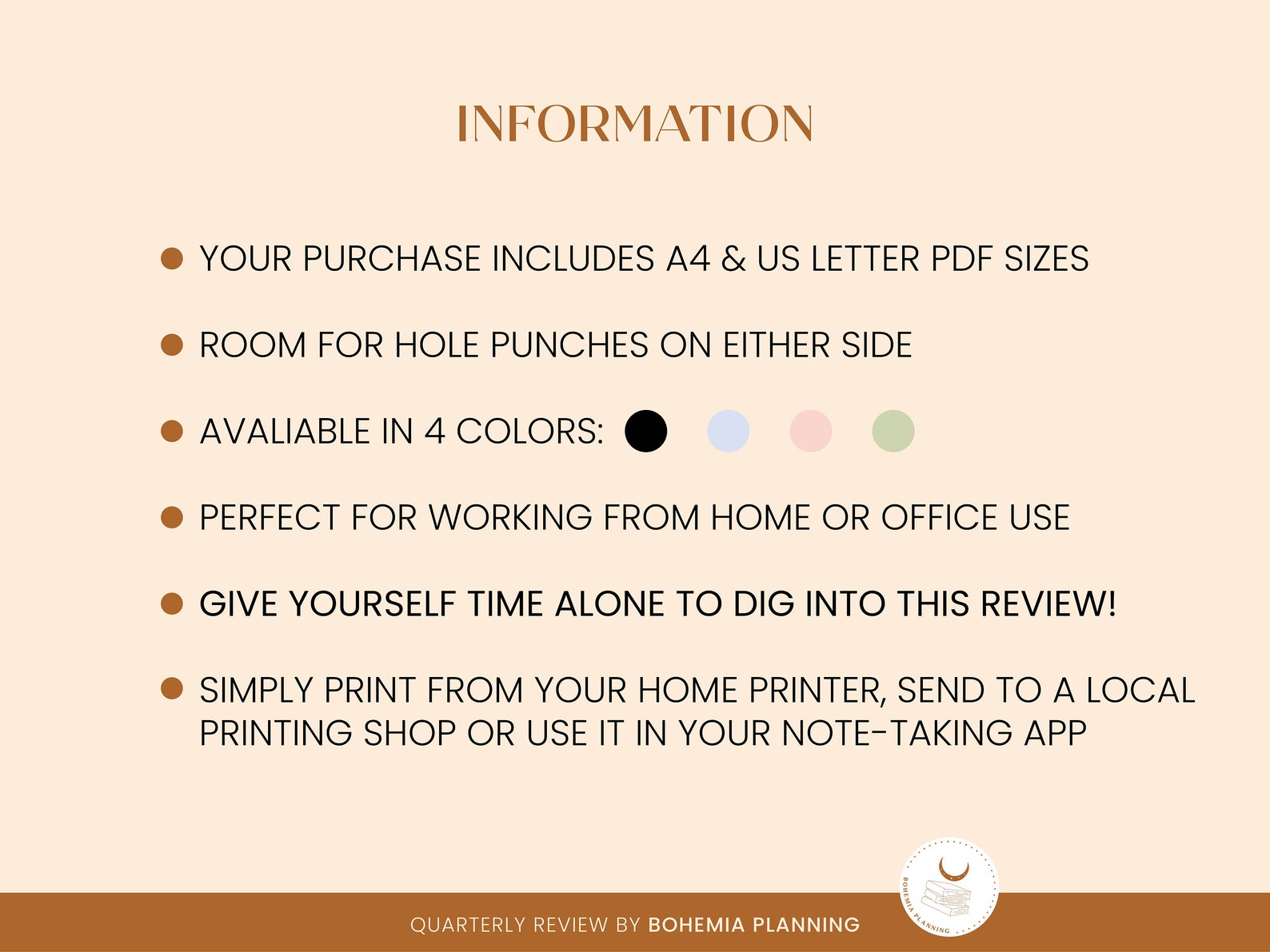 Quarterly Review Prompts Template Printable | 3-month Reflection ...