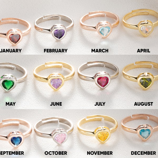Birthstone Ring - Etsy