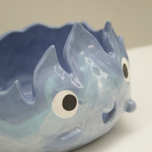 Pre-order Cute Handmade Fire Demon Ceramic Yarn Bowl,pottery Knitting ...