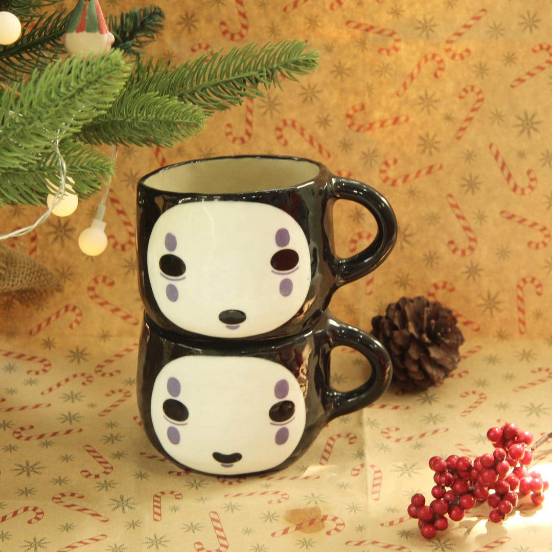 Pre-order Faceless Anime Character Handmade Ceramic Mug,unique Coffee ...