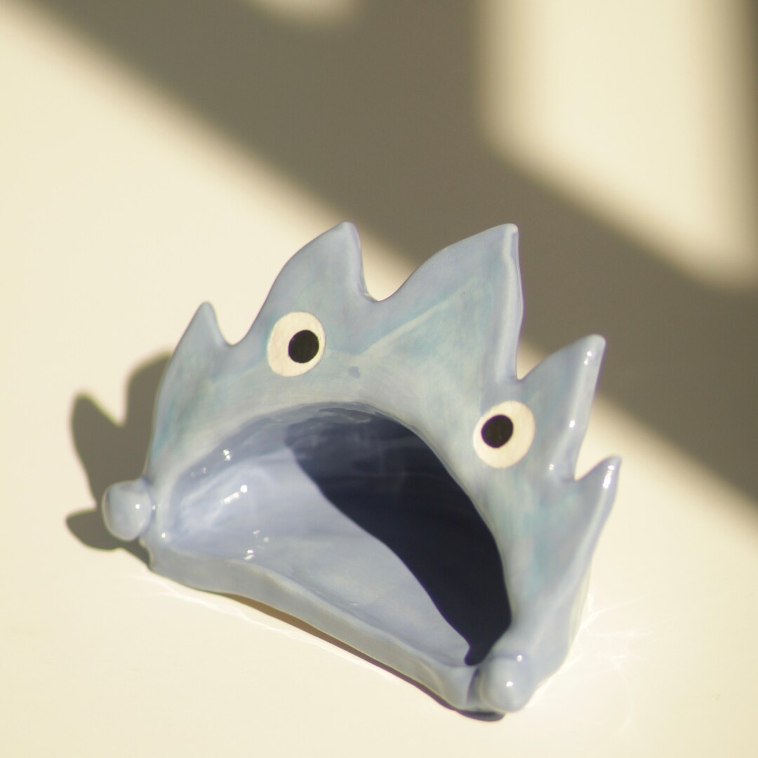 Pre-order Cute Handmade Ceramic Blue Fire Demon Spoon Rest - Etsy