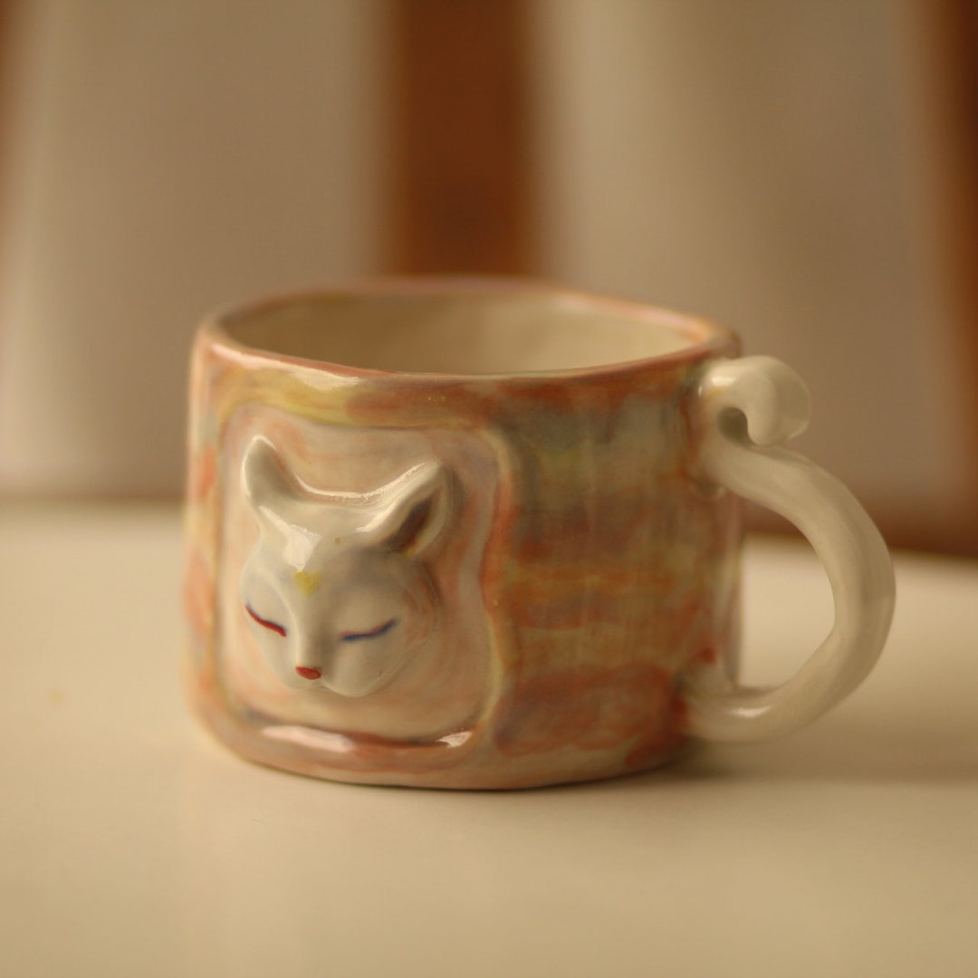 Pre-order Fox Mug, Unique Coffee and Tea Cup, Ceramic Art, Handmade ...