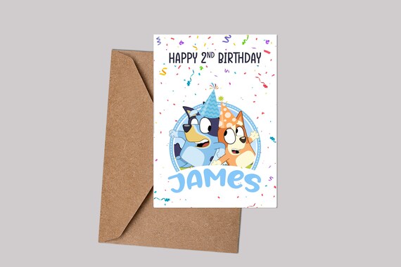 DIGITAL DOWNLOAD, Bandit Birthday Card, Dads Bluey Birthday, 54% OFF