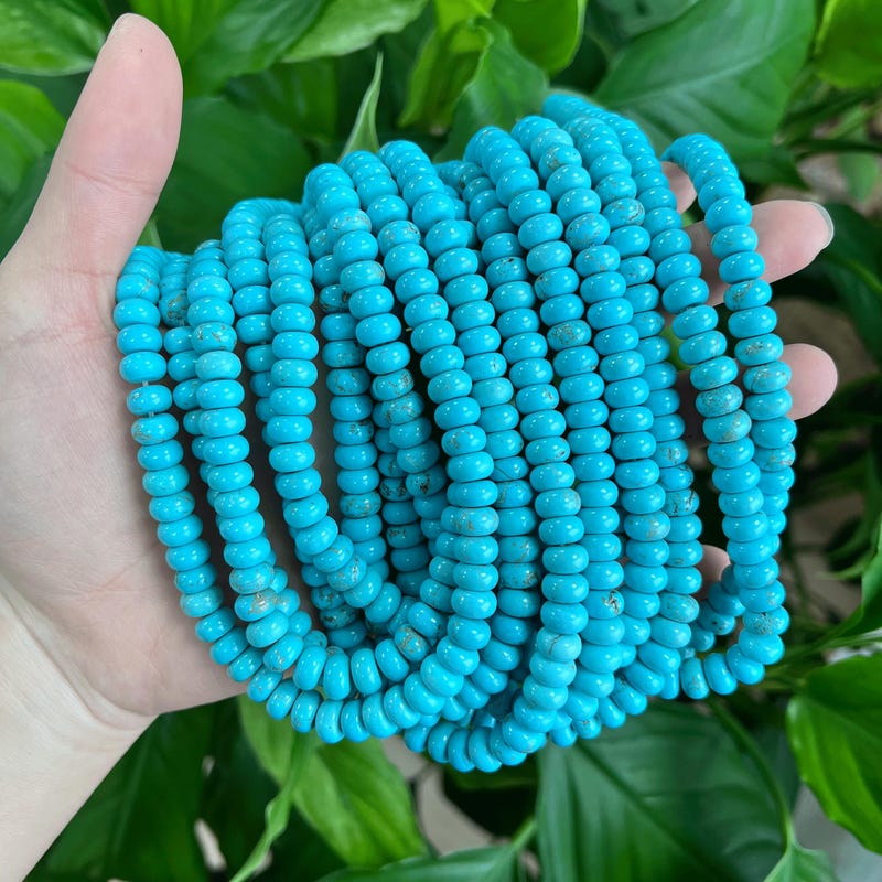 Rondelle Turquoise - Etsy