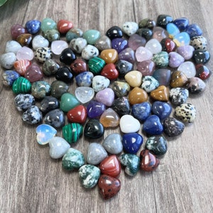 Mini Puffy Crystal Heart, Quartz Crystal Heart Gemstone Carving ...