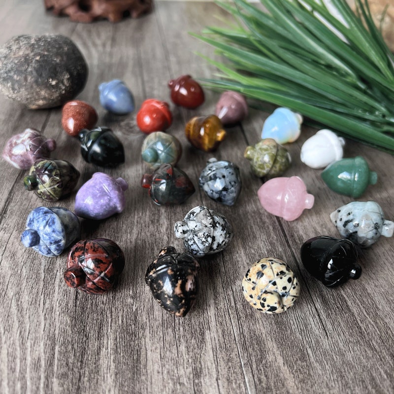 Carved Acorns - Etsy