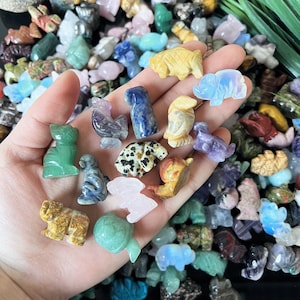 Mini Crystal Animal Carving Bulk, Mystery Crystal Decor, Mixed Quartz ...
