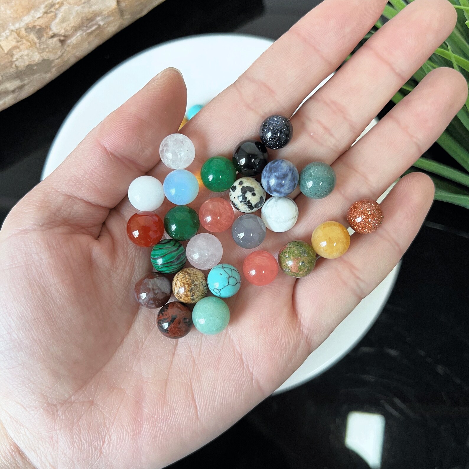 Bulk 10mm Mini Crystal Sphere, Small Round Gemstone Ball, Mystery ...