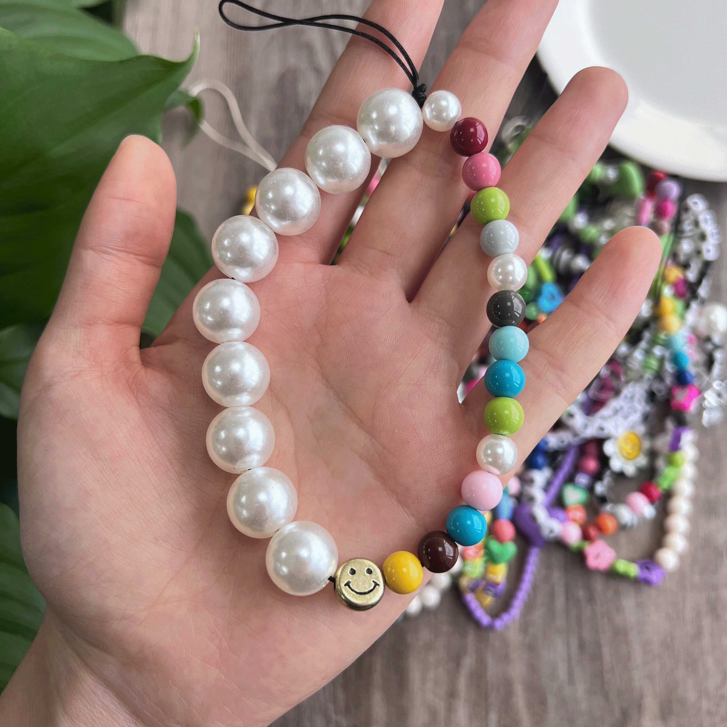 Y2K Beaded Phone Strap 90s Beaded Phone Charm Colorful - Etsy