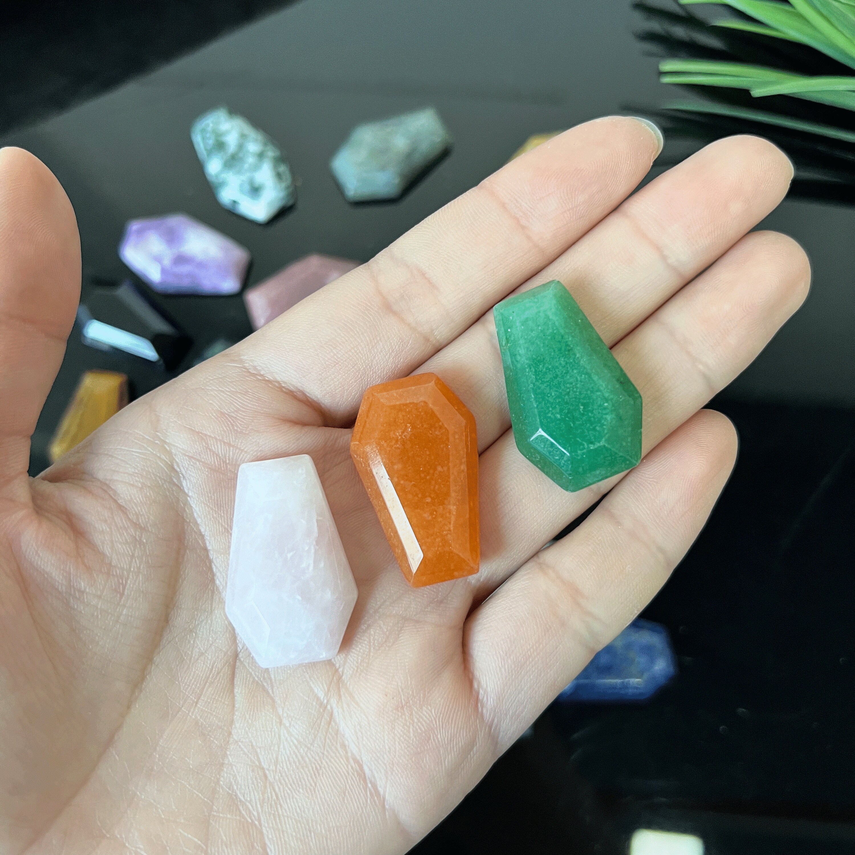 Bulk Mix Quartz Crystal Coffin, Mini Crystal Coffin Carving, Small ...