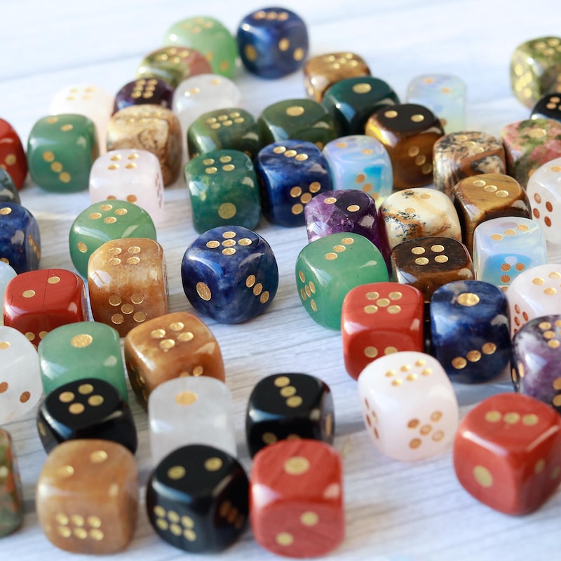 Natural Crystal D6 Dice - Etsy