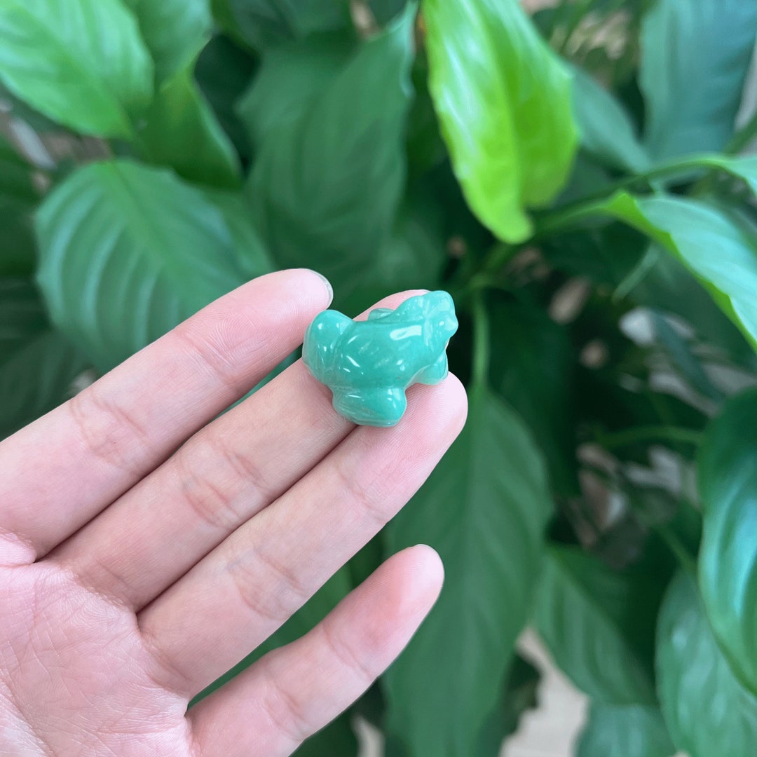 Crystal Mini Frog Statue, Green Aventurine, Rose Quartz, Tiger Eye ...