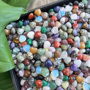 Mini Puffy Crystal Heart, Quartz Crystal Heart Gemstone Carving ...