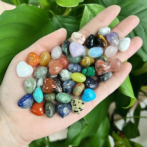 Mini Puffy Crystal Heart, Quartz Crystal Heart Gemstone Carving ...