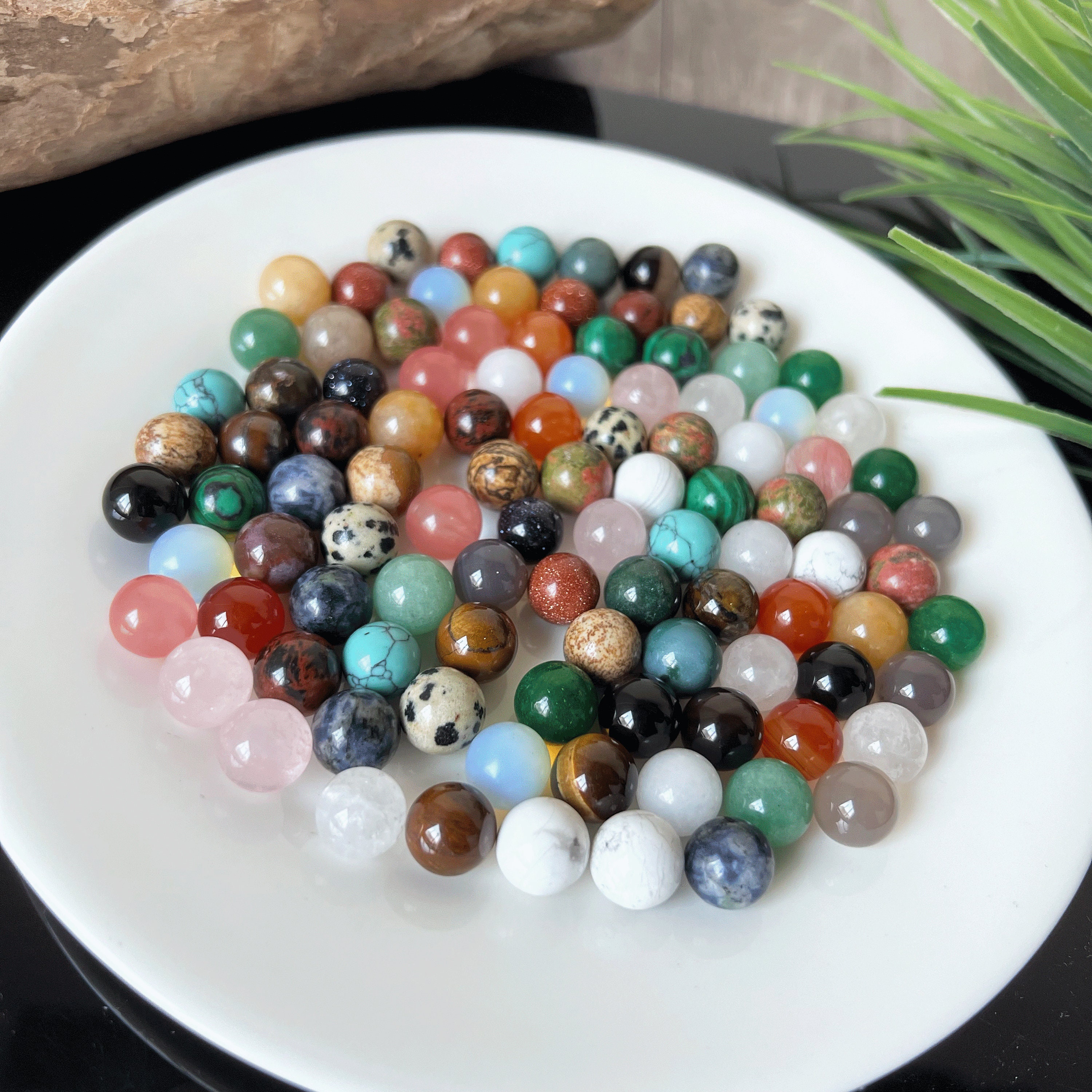 Bulk 10mm Mini Crystal Sphere, Small Round Gemstone Ball, Mystery ...
