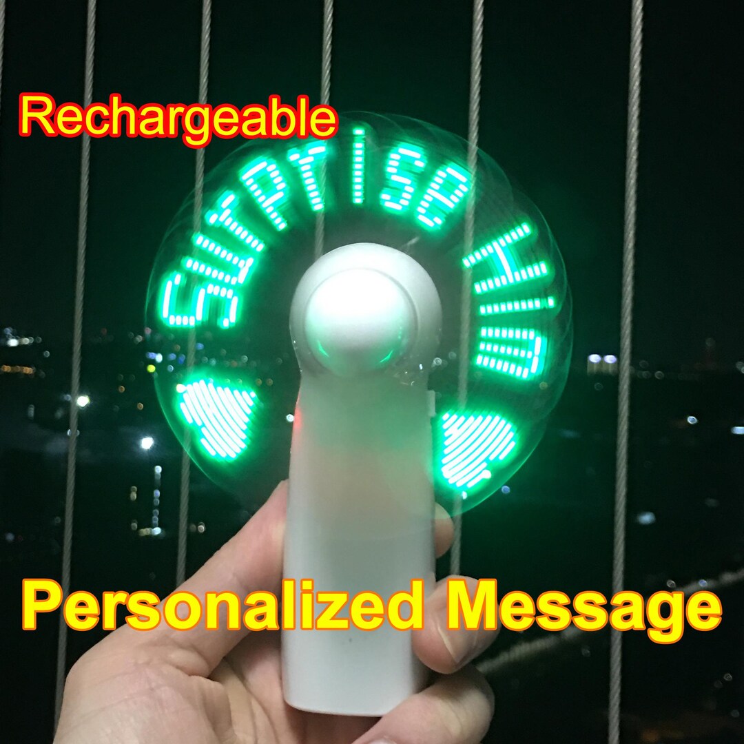 Light up Fan,personalize Fan,fan Party Favor,birthday Fan,message Led ...