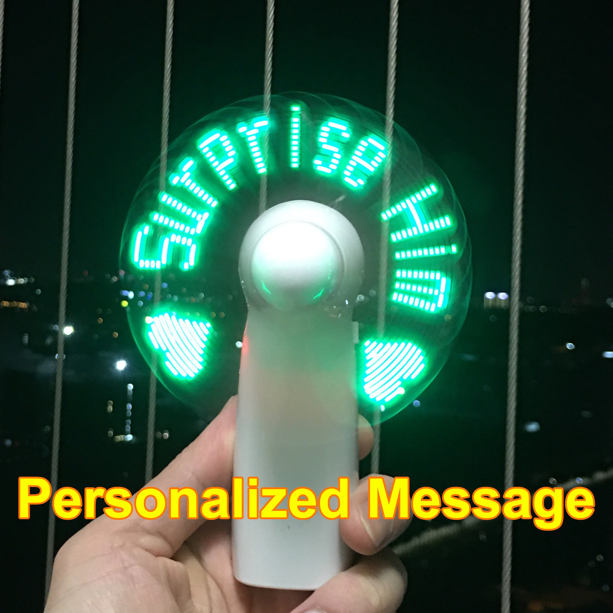 Light up Fan,personalize Fan,fan Party Favor,birthday Fan,message Led ...