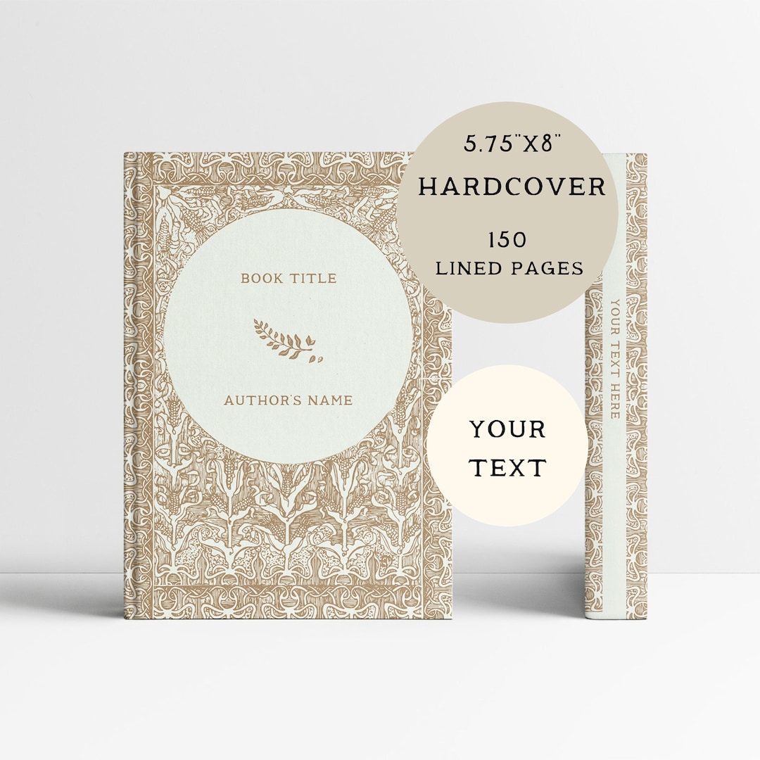 Custom Antique Style Book - Personalized Vintage Journal With Antique ...